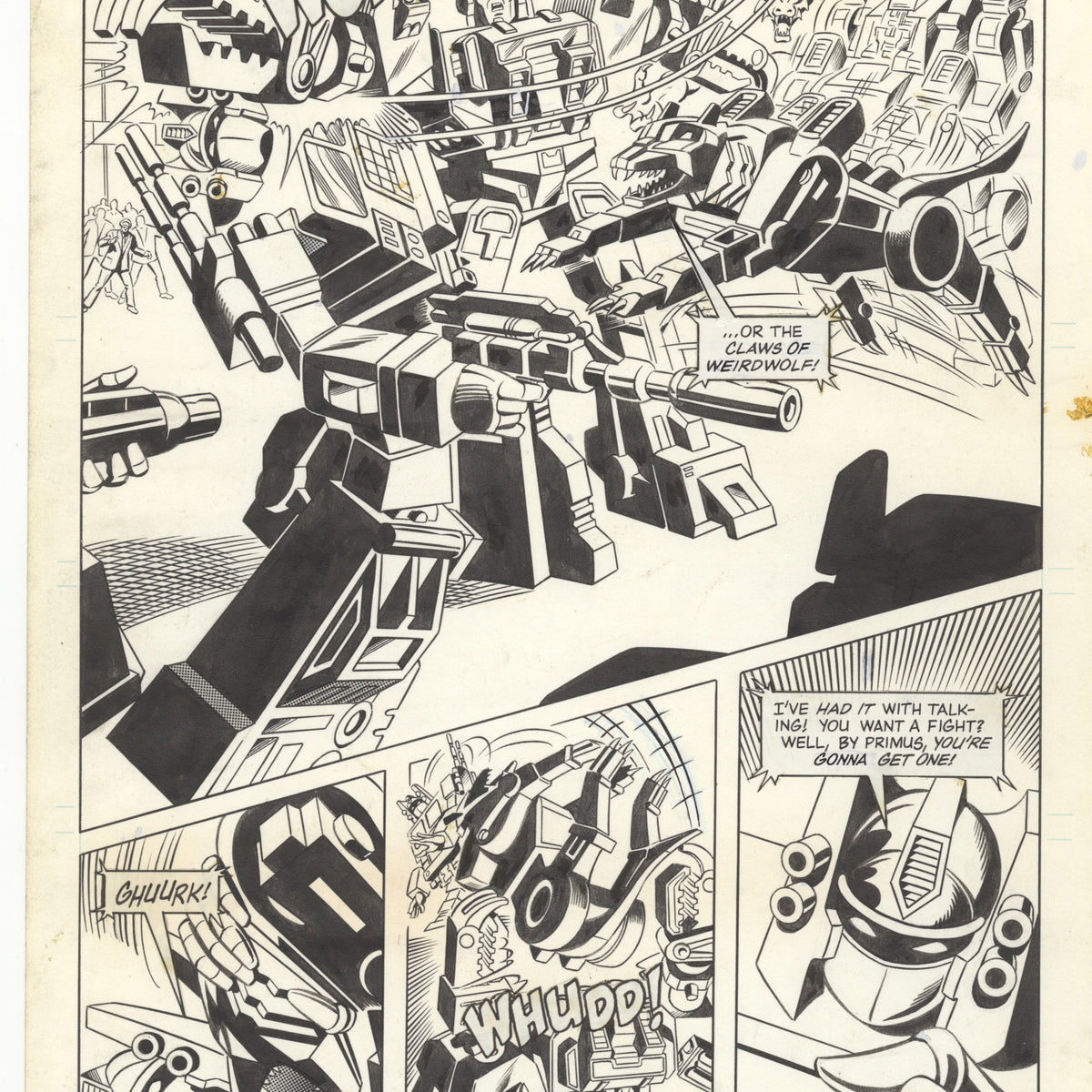 Transformers #57 Pg 16 Jose Delbo Optimus Prime Half Splash Battle – Neat Stuff Vault