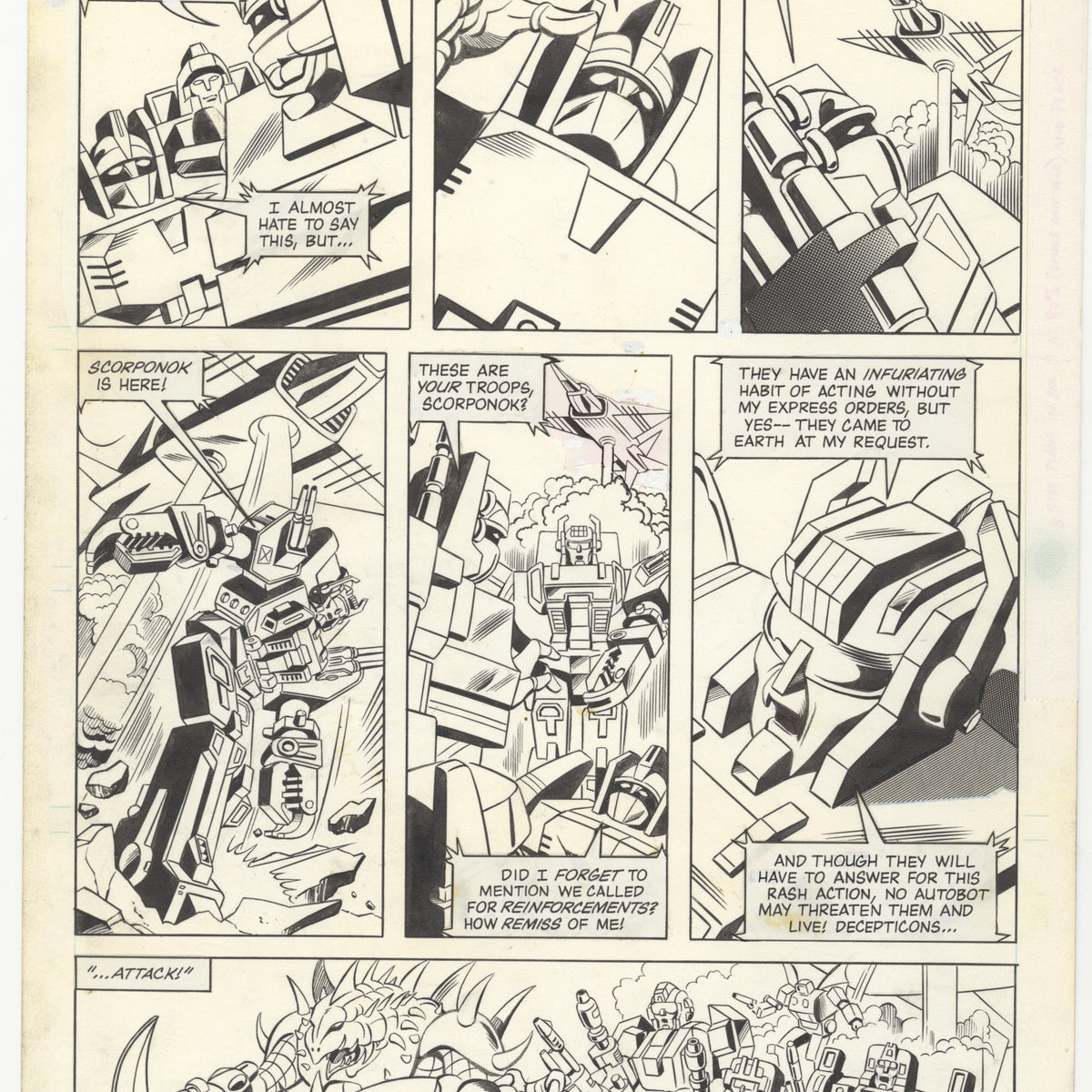 Transformers #57 Pg 9 Jose Delbo Scorponok Decepticons – Neat Stuff Vault