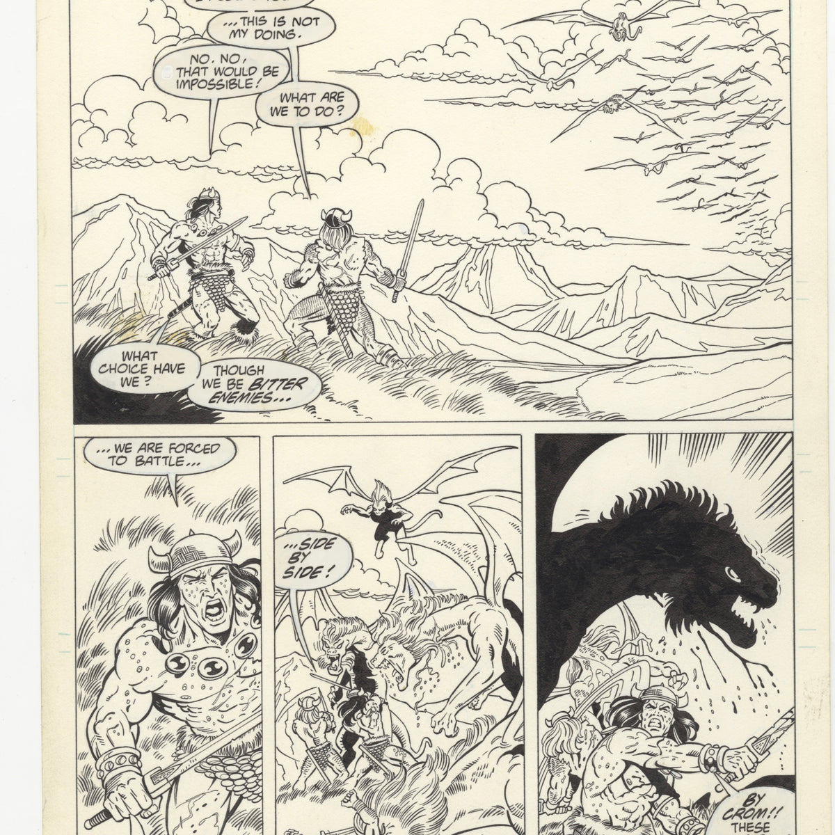 Conan The Barbarian #232 pg 6 Ron Lim Original Comic Art – Neat Stuff Vault