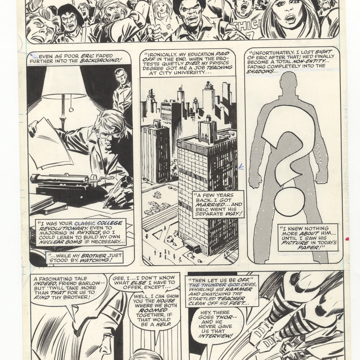 Thor #268 Pg 7 Original Comic Art by Walt Simonson 1978 Protest – Neat ...