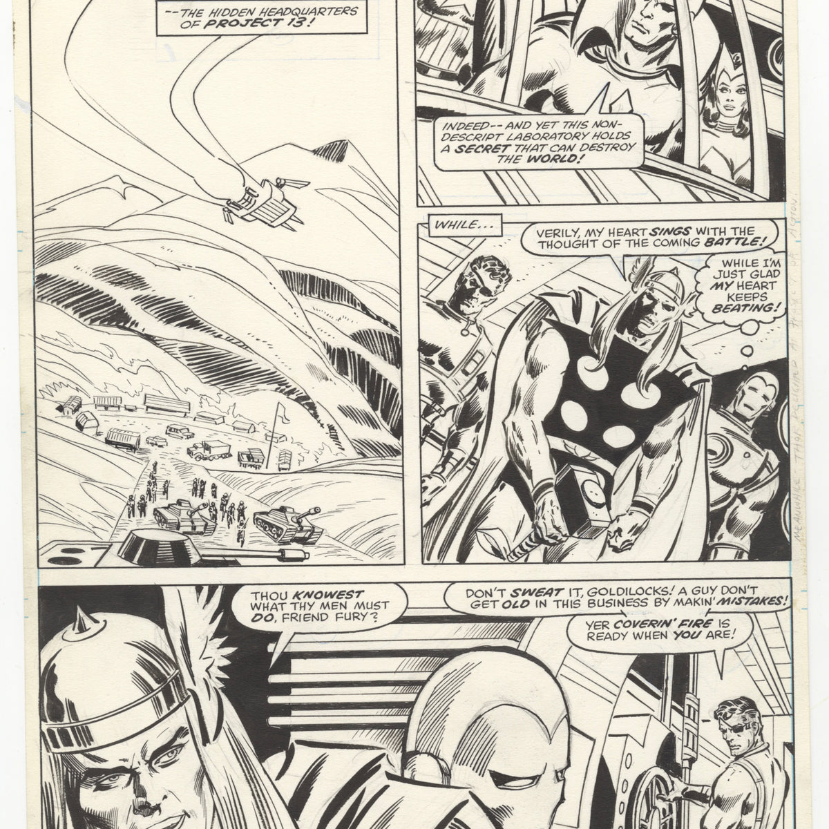 Thor #271 Pg 7 Walt Simonson Original Comic Art Thor Vision Nick Fury ...
