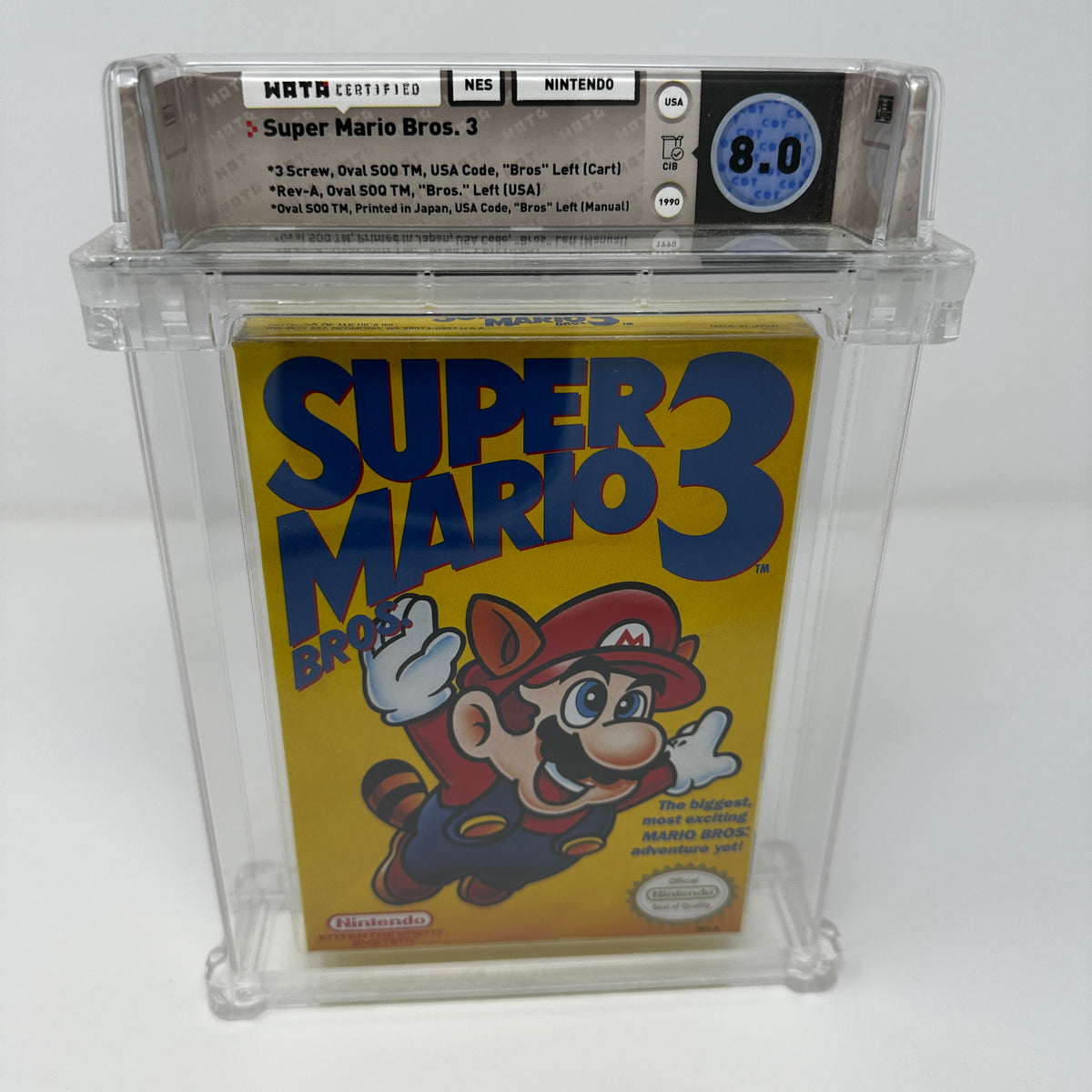 Super Mario Bros 3 NES LEFT BROS Video Game WATA 8.0 CIB – Neat Stuff Vault