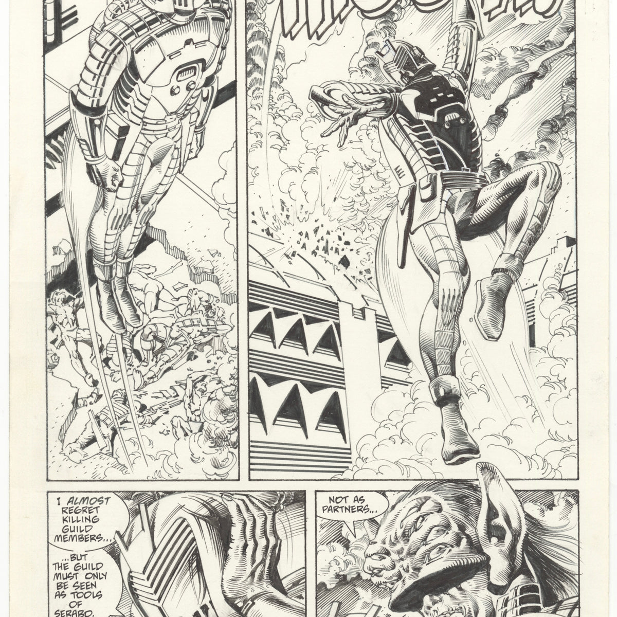 Armor #13 pg 27 Original Comic Art by Velluto and Nebres – Neat Stuff Vault