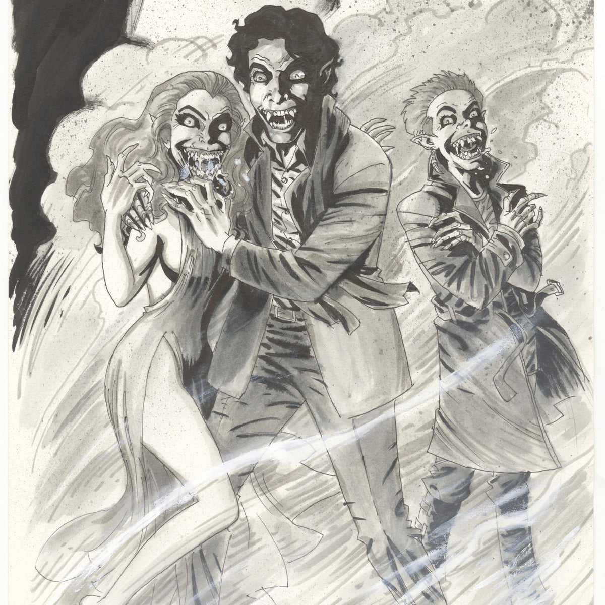 Fright Night Original Art Pin-Up by Neil Vokes – Neat Stuff Vault